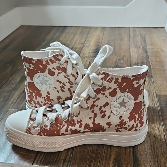 Converse | Shoes | Converse Chuck Taylors Womens Cow Print Platform ...
